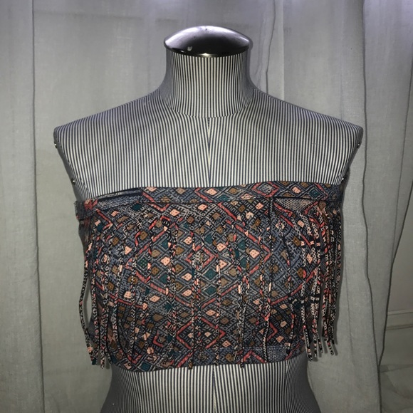 Urban Outfitters | Tops | Fringe Aztec Festival Bandeau Top | Poshmark